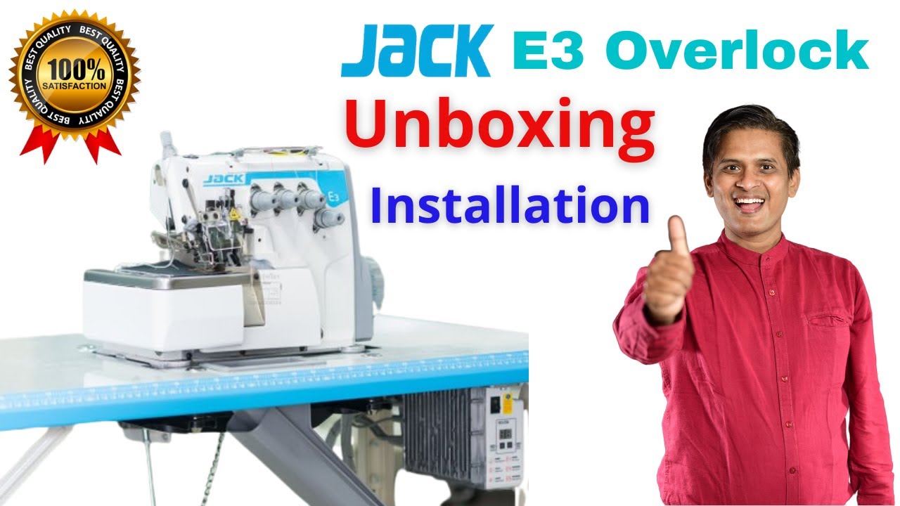 Jack E3 overlock machine installation unboxing Whatsapp 9163843100 #bazar91 #jacksewingmachine # ...