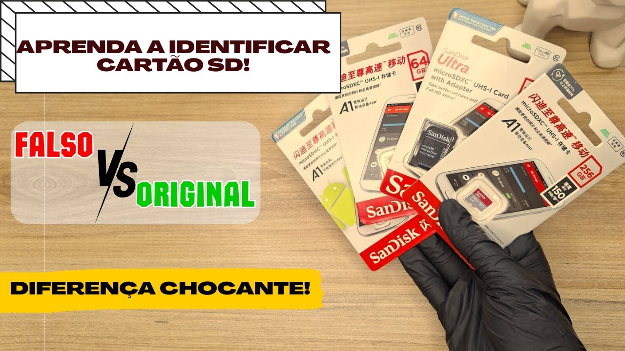 CARTÃO SD FALSO vs ORIGINAL 😱 Veja Como NÃO CAIR EM GOLPES e VERIFICAR ...