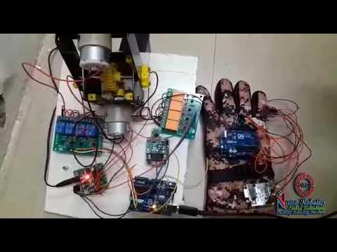 Hand Gesture Control Robotic Arm - YouTube