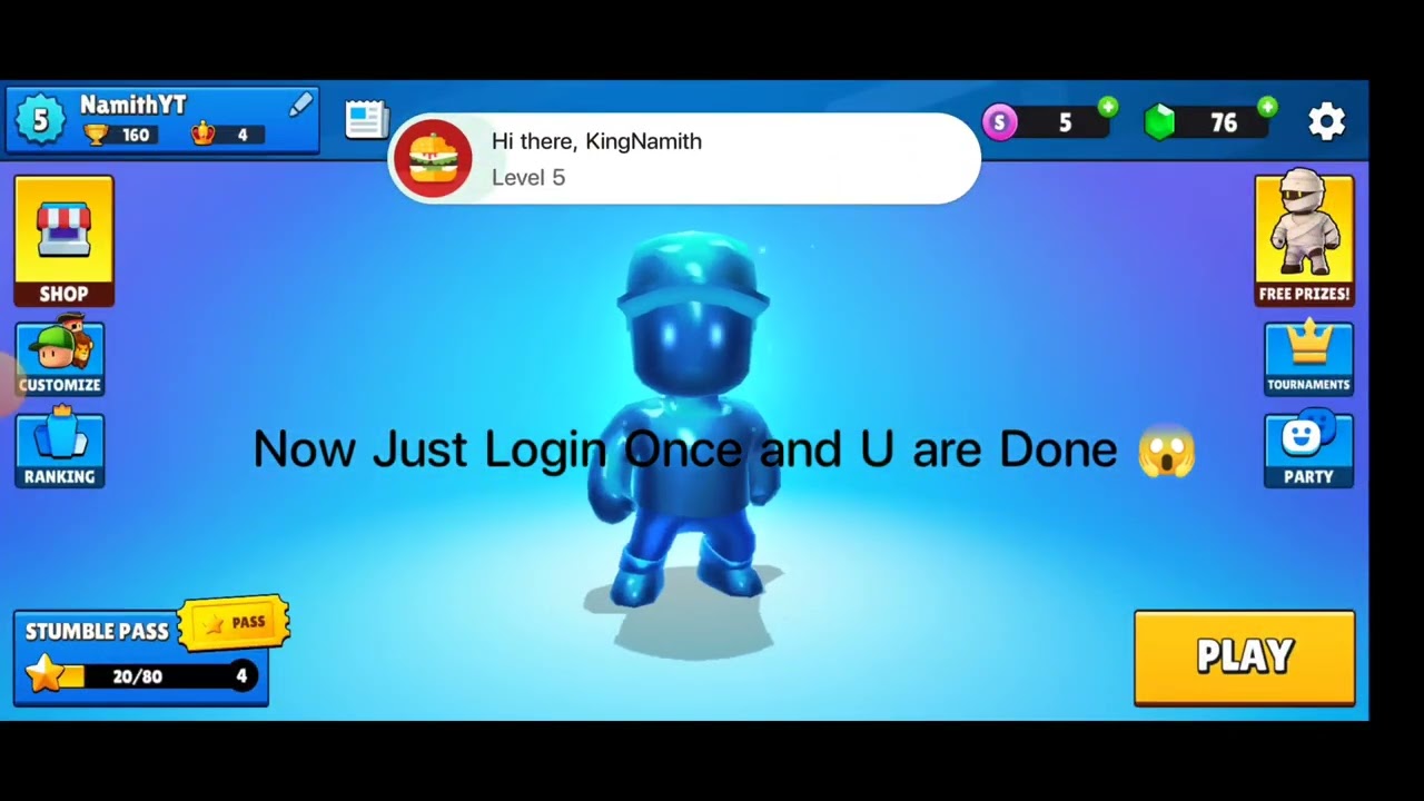 How to Login Main Id in Texture Version | Stumble Guys | @Namith Boltee ...