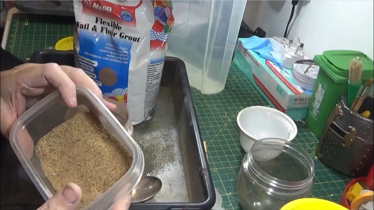 How I make my soil basing mix for my terrain projects - YouTube