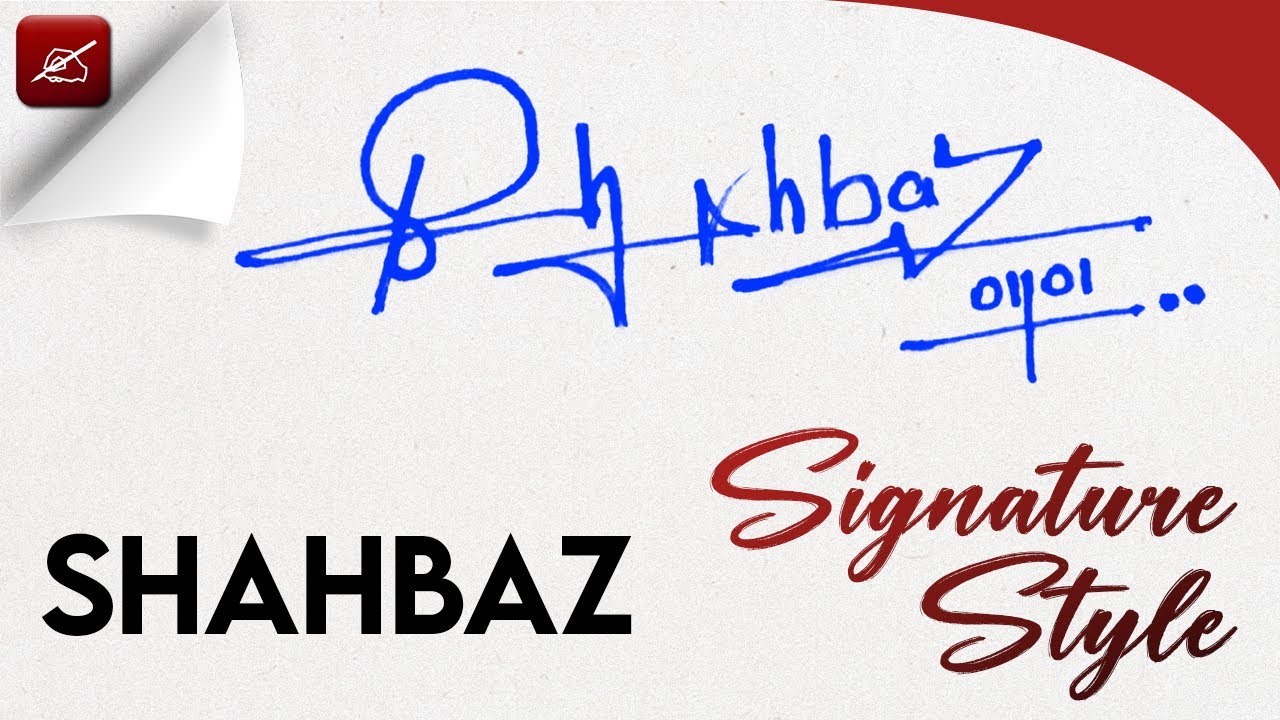 ️ Shahbaz Name Signature Design - S Signature Style - How to Signature ...