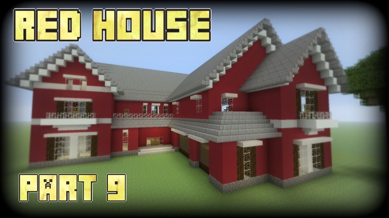 Minecraft Red House Tutorial Part 9 - YouTube