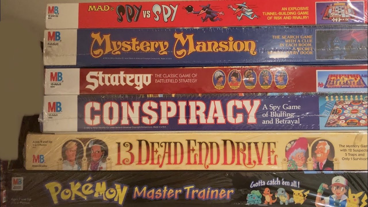 Retro MB Board Games Retrospective with 12 Classic Milton Bradley long ...