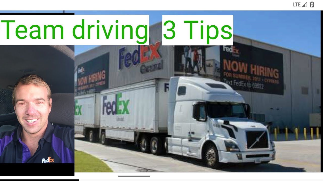 3 Tips Team driving: CDL - FedEx ground - YouTube