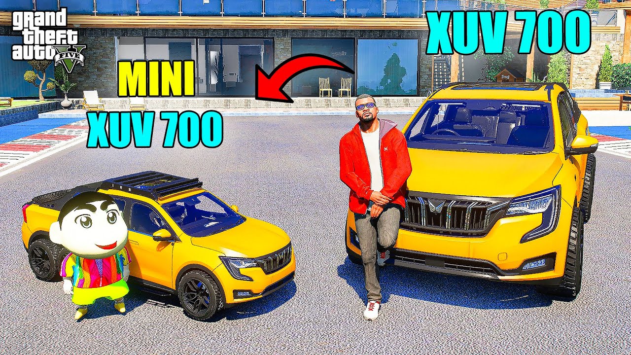 Franklin XUV 700 Car VS Shinchan Mini XUV 700 Car in GTA 5 | JNK GAMER ...