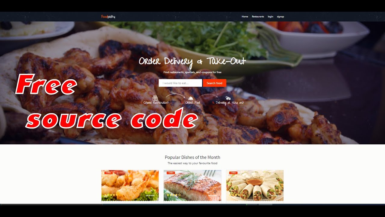 Source Code Website Food Order Online Php And Mysql Youtube