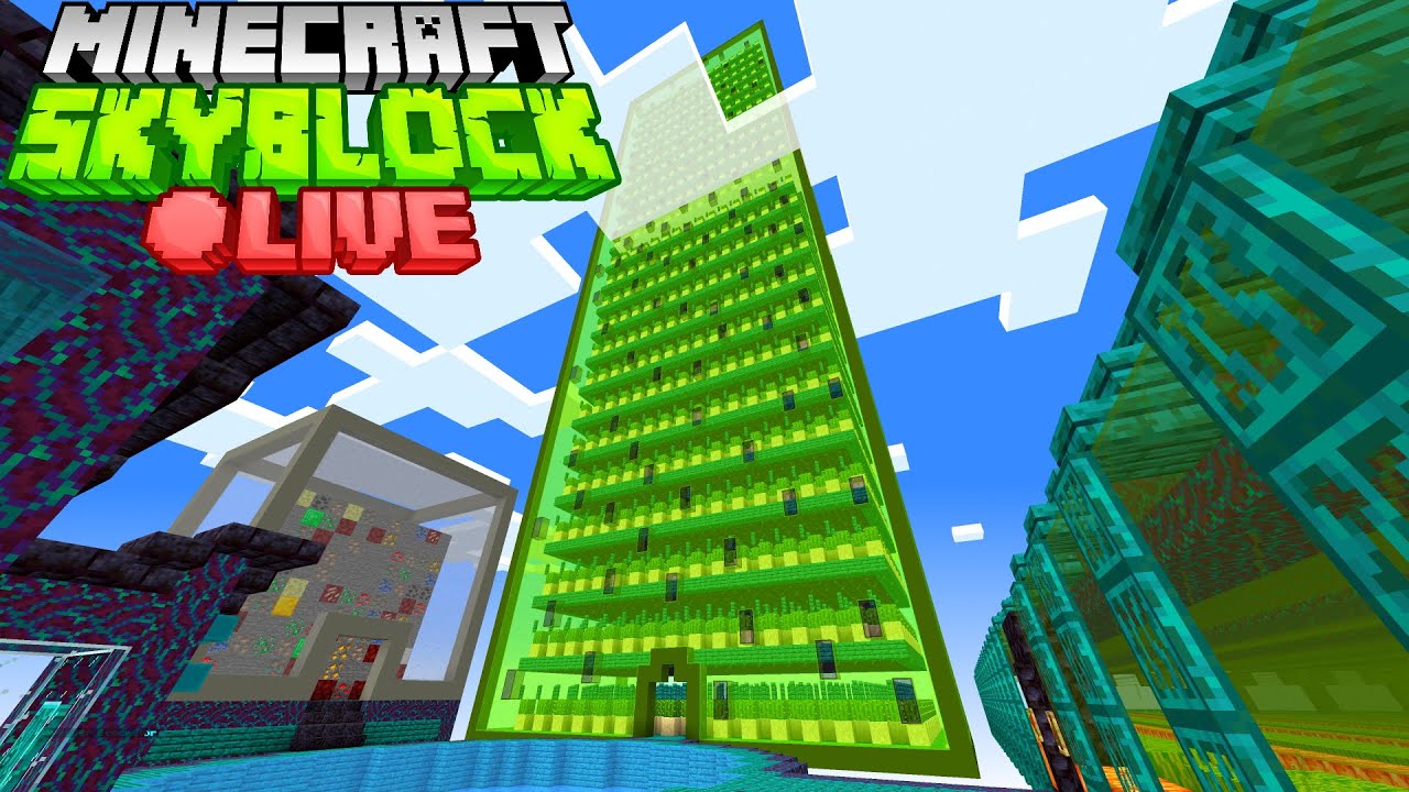 Making a GIANT Wheat Farm in Minecraft Skyblock | (200 Days Part 4 ...