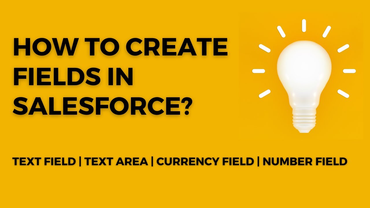 Create Fields In Salesforce Text Field Text Area Currency Field Number Field Youtube
