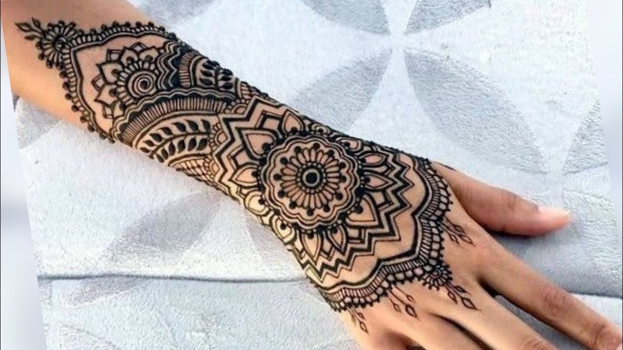 Arabic Mehndi design | Back hand henna design | Mehandi practice ...