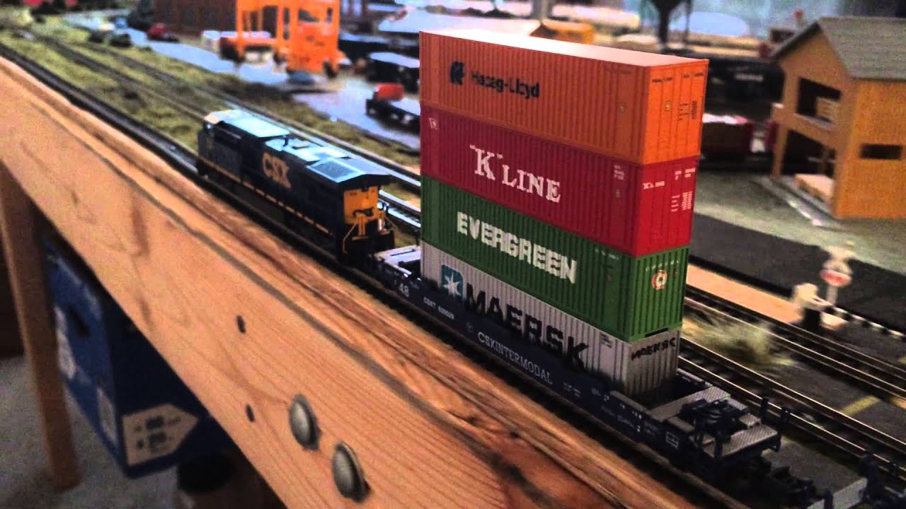 First ever quad stack intermodel train - YouTube