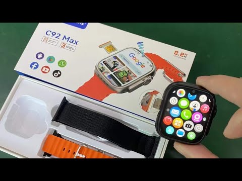 6+64GB Rom C92 Max 2.2inch Front and Back Camera Men Women Ultra9 Smart Watch C90 Max 4G 5G ...