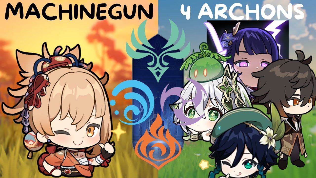 THE 4 ARCHONS (C0 Machinegun Yoimiya x C0 4 Archon Team) Spiral Abyss ...