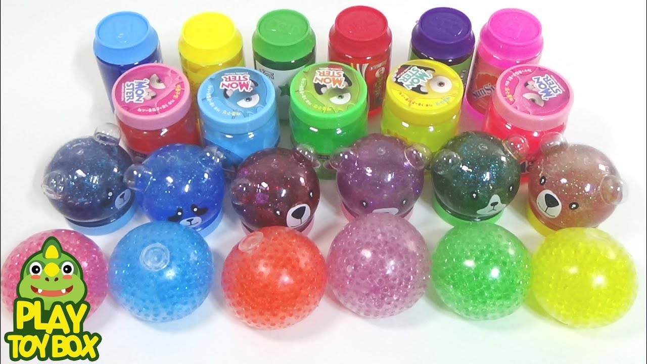 Combine All the Colors Slime Clay Learn Colors Slime Jelly Monster Toys ...