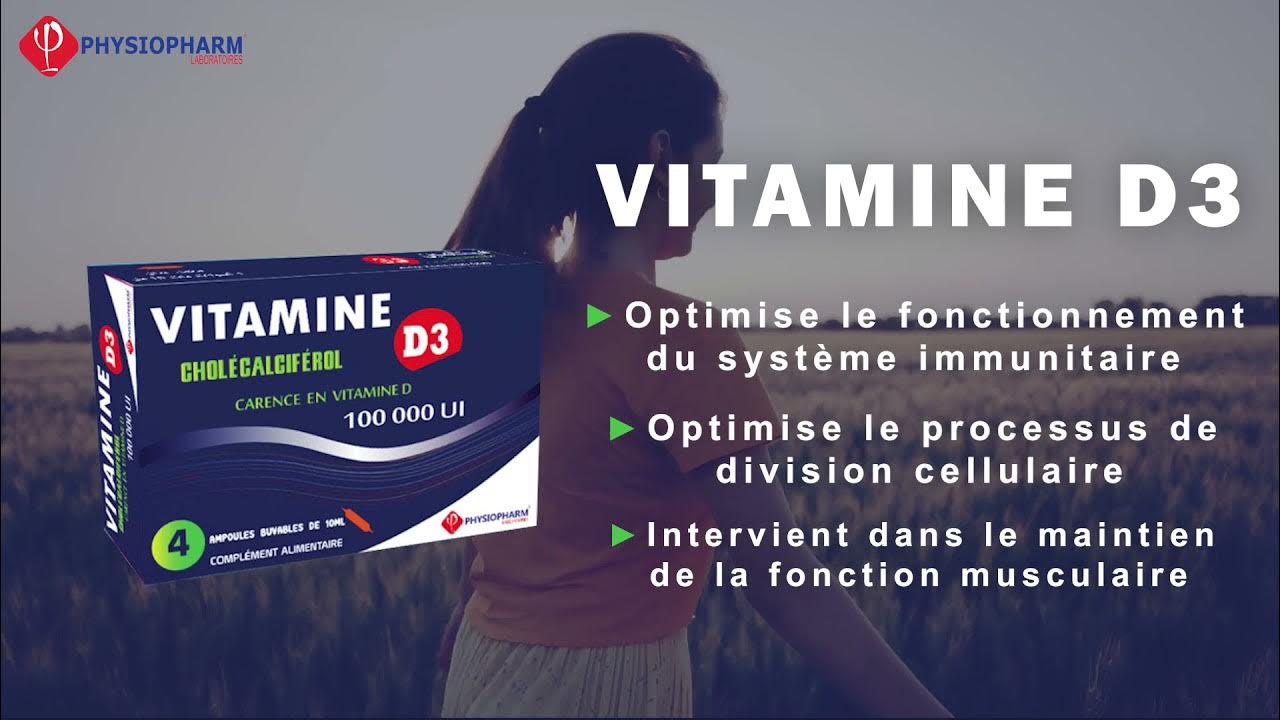 VITAMINE D3 Physiopharm 100 000 UI/10ml - Solution buvable en ampoule - YouTube