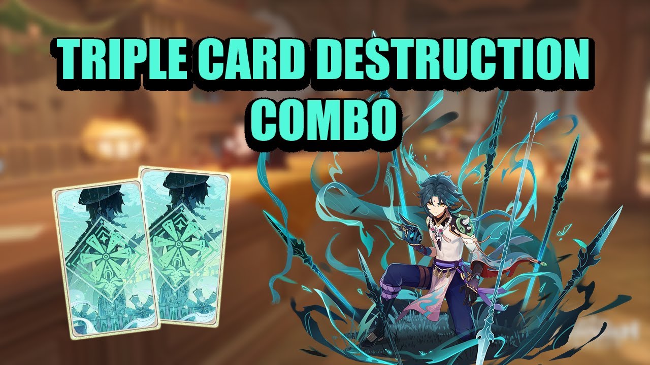 TRIPLE CARD DESTRUCTION COMBO WITH XIAO - TCG | GENSHIN IMPACT - YouTube