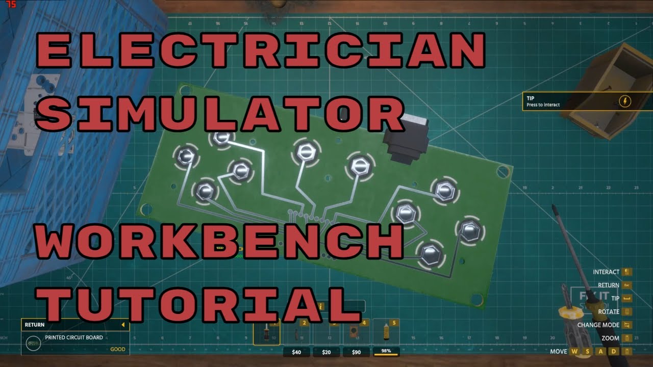 Electrician Simulator gameplay, Workbench tutorial. - YouTube