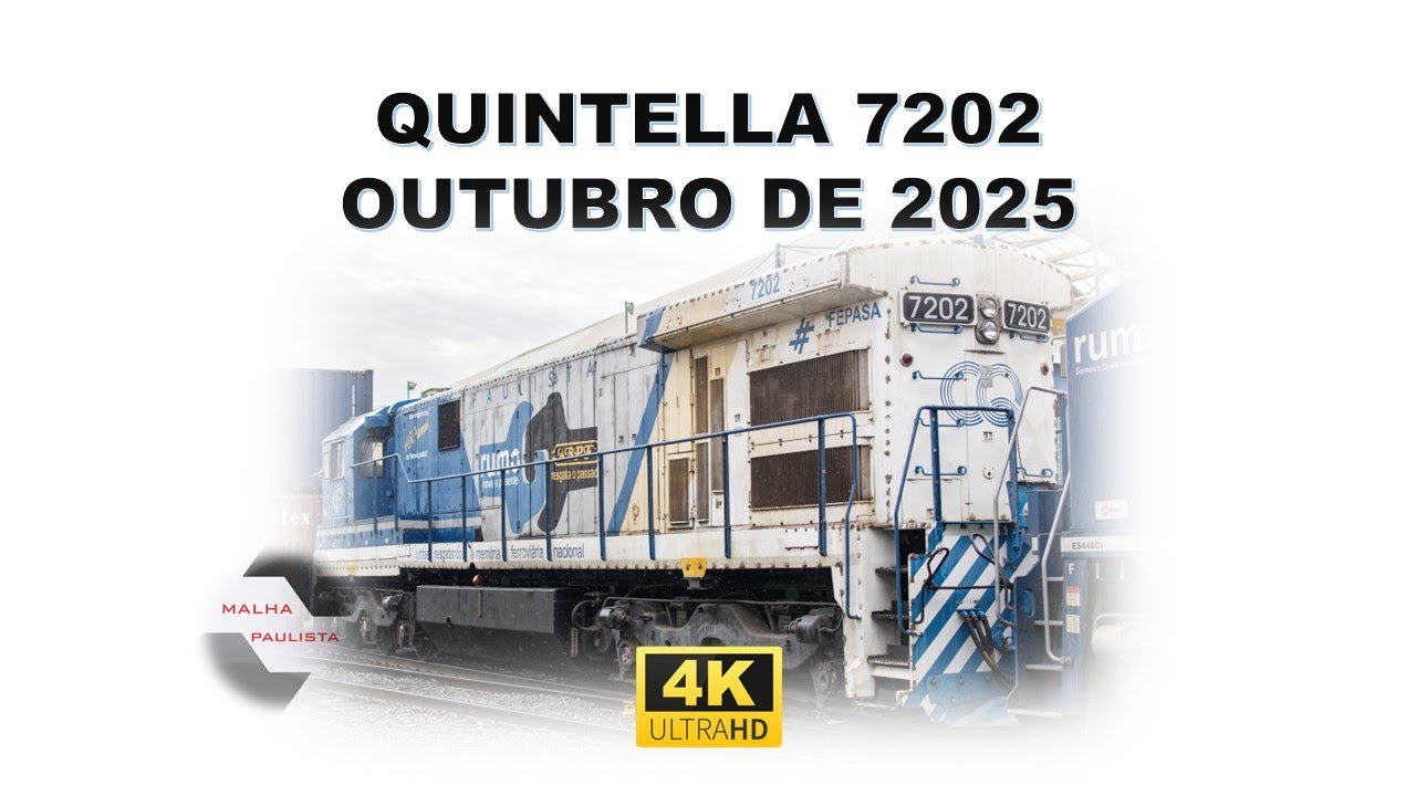Locomotiva Quintella 7202 rebocada para Araraquara-SP em 13/10/2025 ...