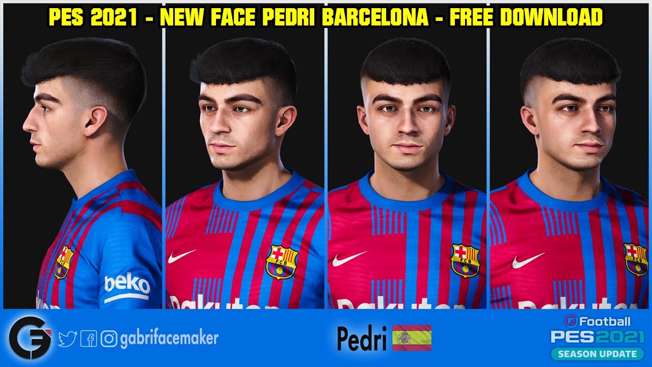 PES 2021 - NEW FACE PEDRI BARCELONA By@GabriFacemaker: - 4K - YouTube