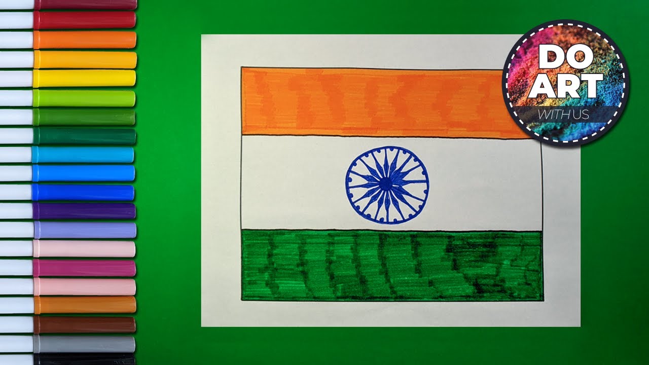 How to Draw the Flag of India | EP.024 - YouTube