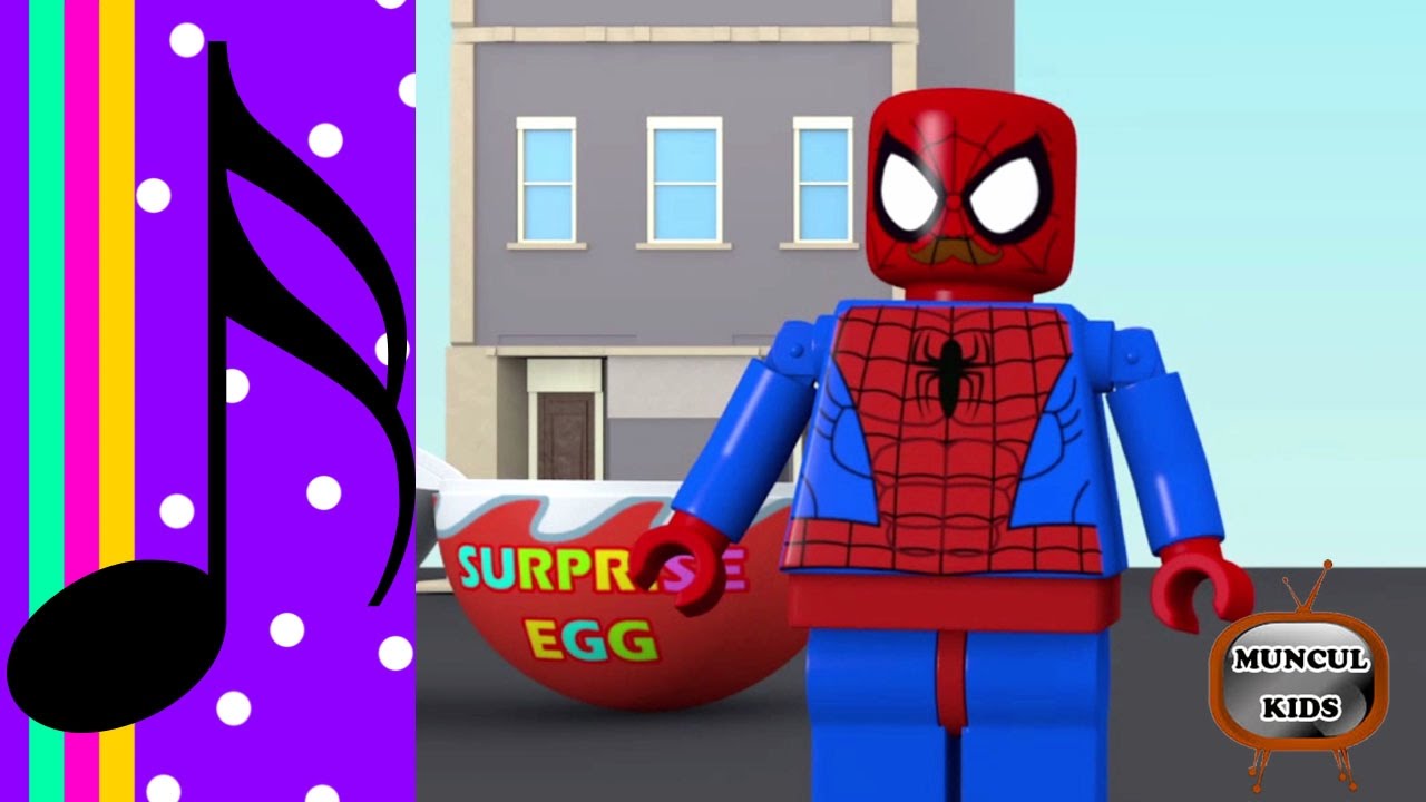 Finger Family Lego Spiderman Surprise Egg 3D || Muncul Kids Channel ...