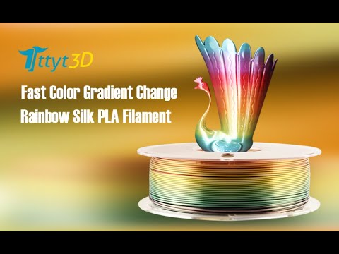 Rainbow Multicolored 3D Printer PLA Filament - YouTube