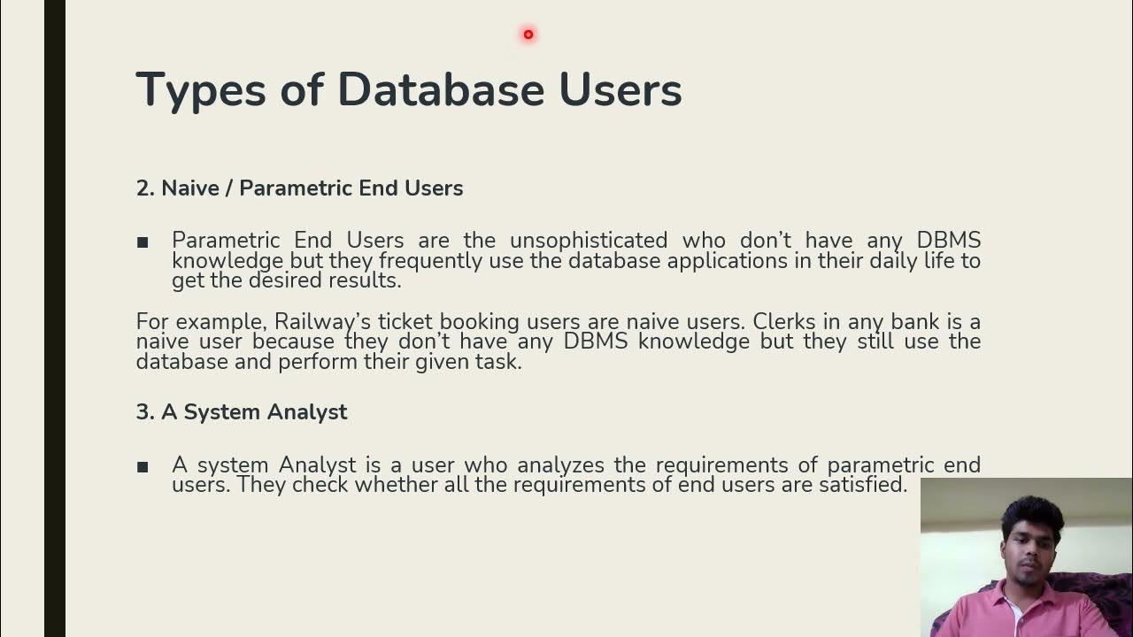 Understanding Database users in DBMS - YouTube