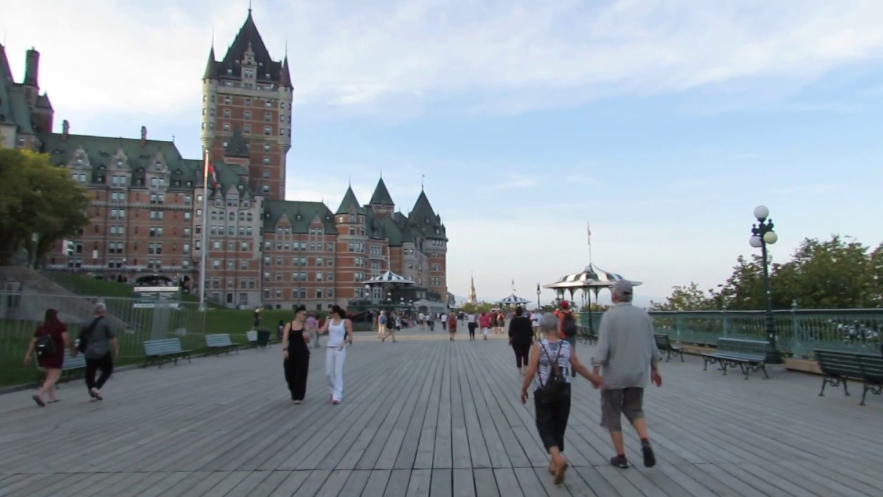 Walking on Dufferin Terrace, Quebec City - YouTube