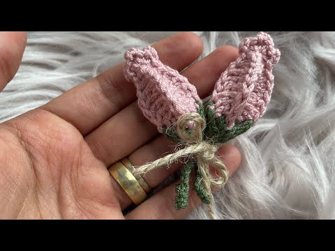 Tomurcuk gül yapımı #patiksüsü #örgü #crochet