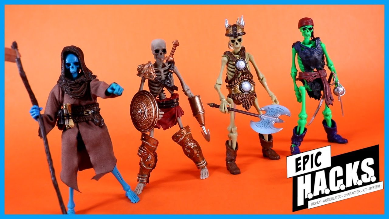 Boss Fight Studio EPIC H.A.C.K.S. WAVE 1 6" 1/12 SKELETONS Action ...