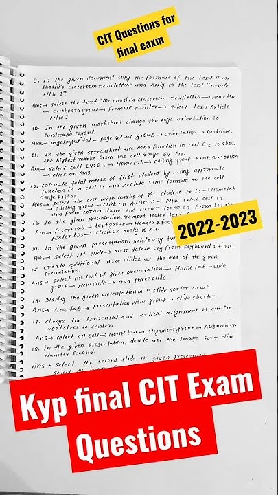 kyp final eaxm questions for cit/cit questions/kyp/cls/css/questions # ...