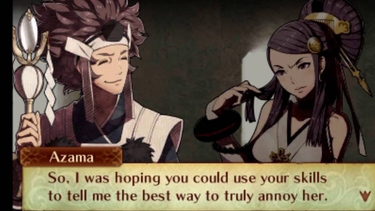 Fire Emblem Fates: Birthright Support Dialogue "B" Azama & Orochi - YouTube