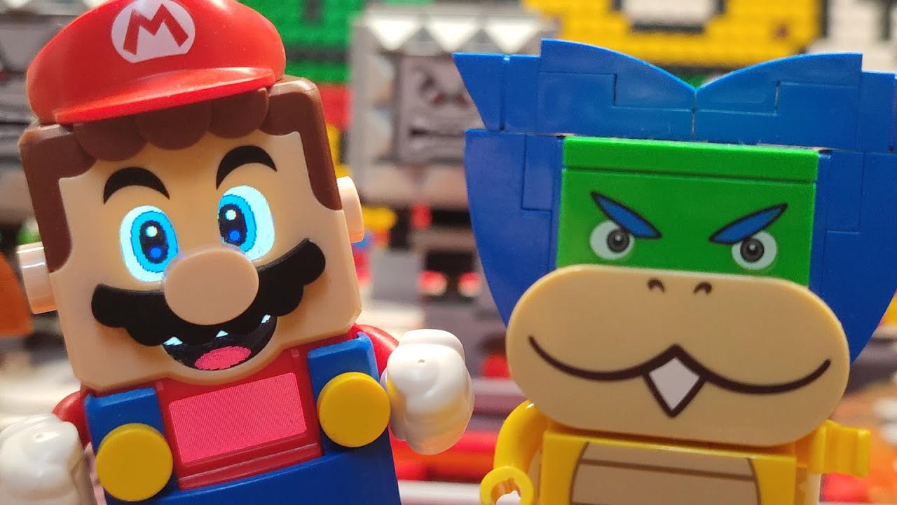 LEGO Super Mario Lava Level Mario on Fire vs Ludwig Koopaling - YouTube