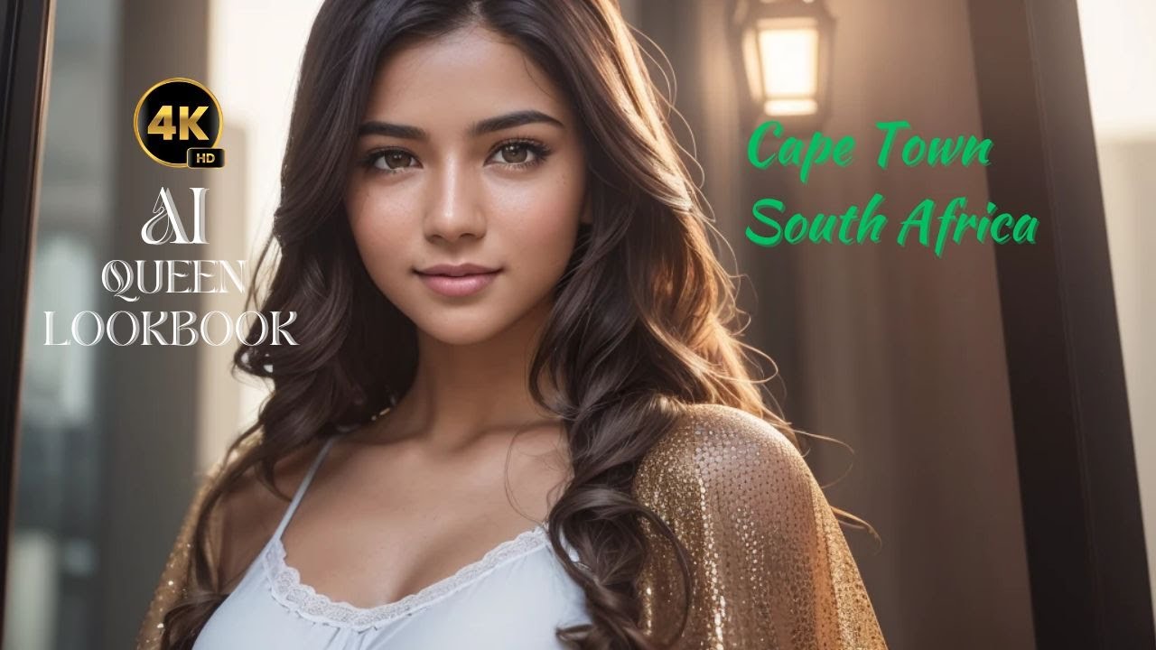 [4K] Ai Queen LookBook l AI lookbook girl l Cape Town South Africa l ...