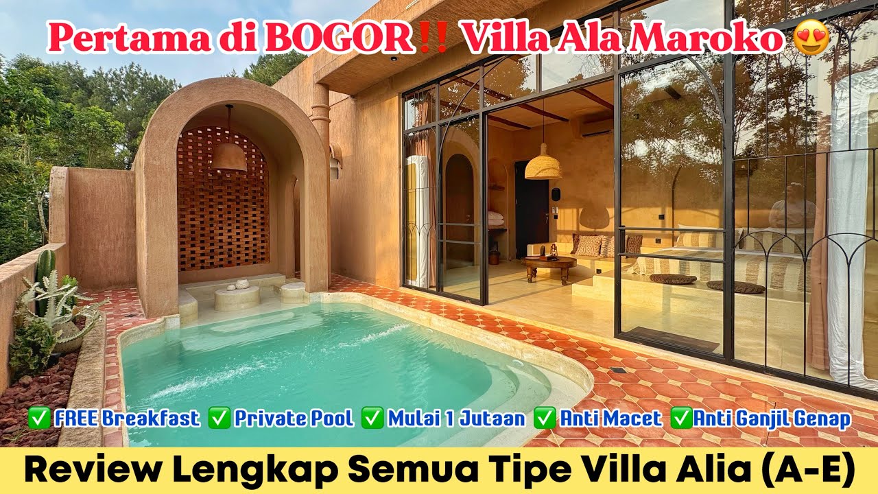 PERTAMA DI BOGOR VILLA ALA MAROKO 1 JUTAAN‼️Review Lengkap Semua Tipe ...