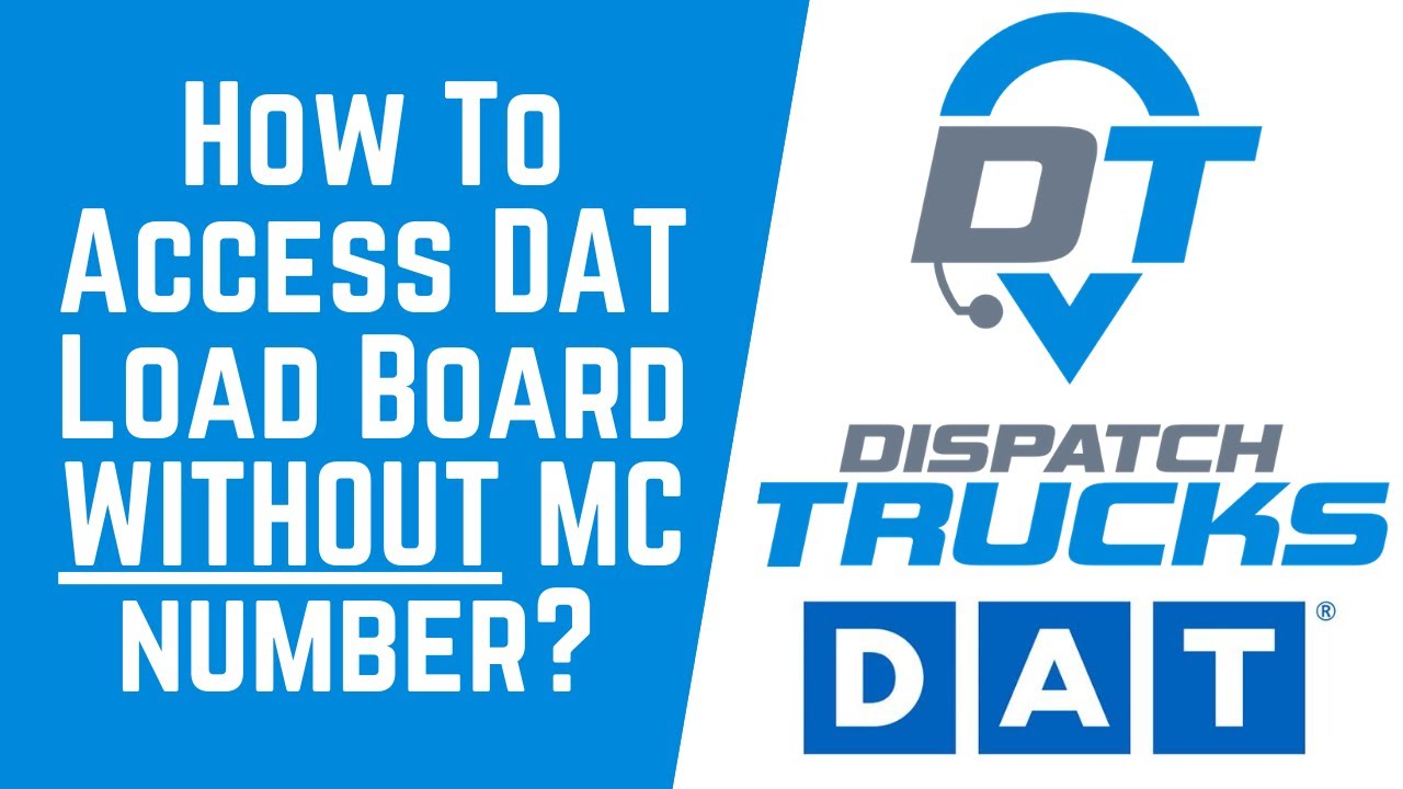 Secrets of Using DAT Load Board Without MC & DOT - YouTube