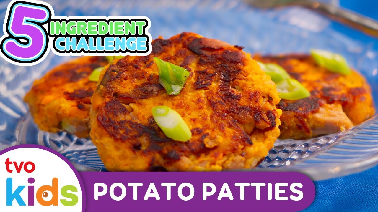 5 INGREDIENT CHALLENGE 👨‍🍳 Salmon and Sweet Potato Patties 🍠 Cooking ...