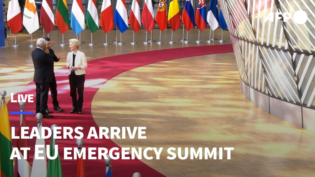 🔴LIVE: Arrivals at EU emergency summit on Ukraine and defence I AFP ...