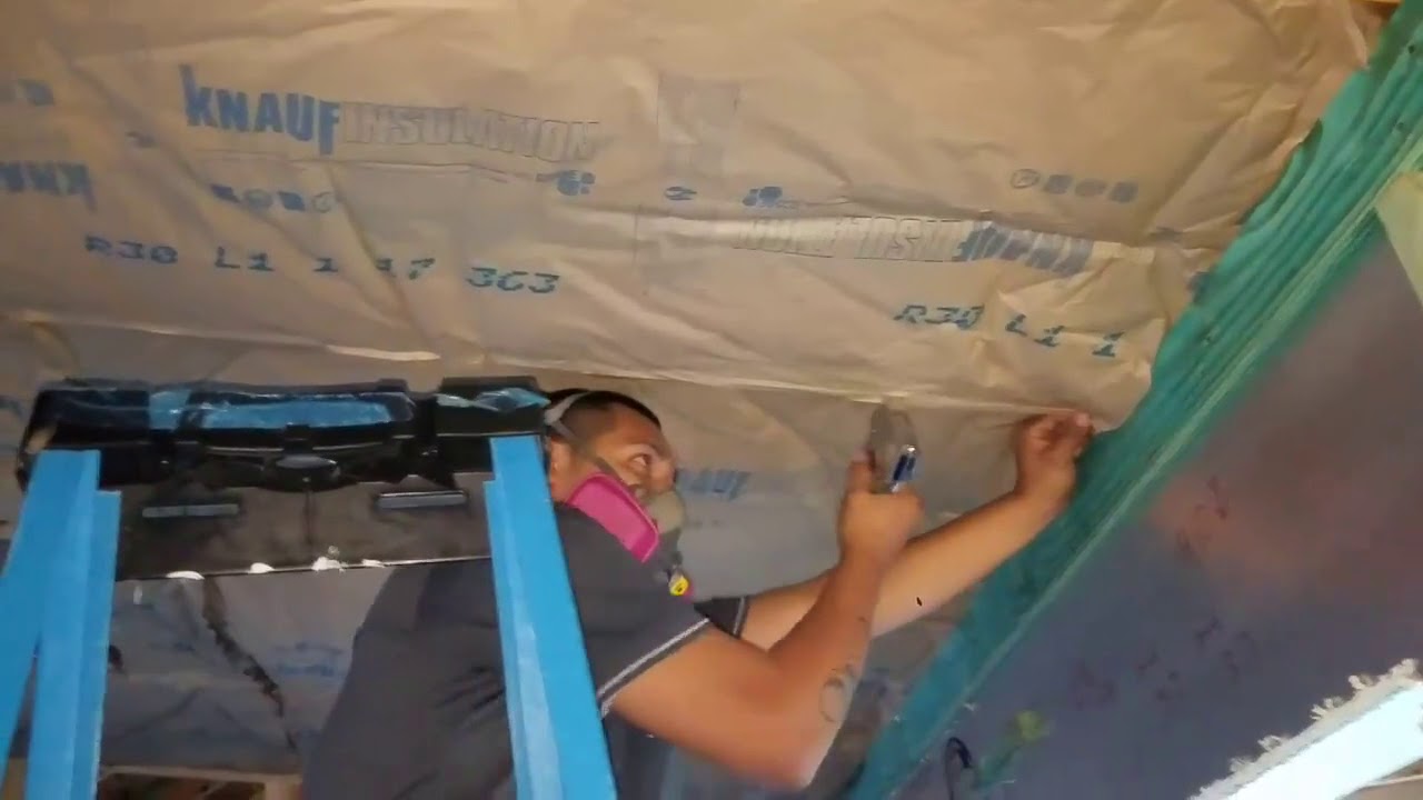 installing fiberglass batts part 1 - YouTube