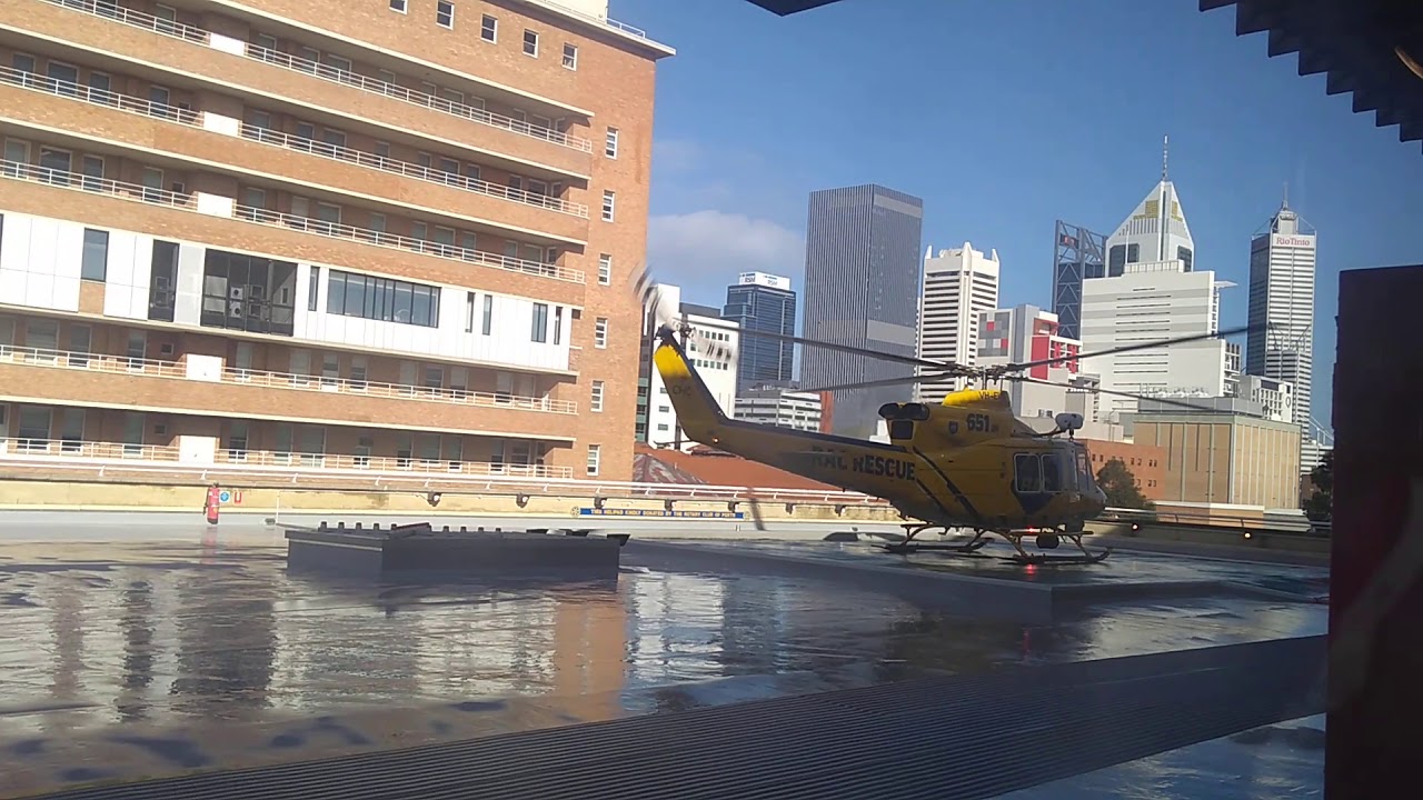 RAC Rescue helicopter taking off from RPH - YouTube