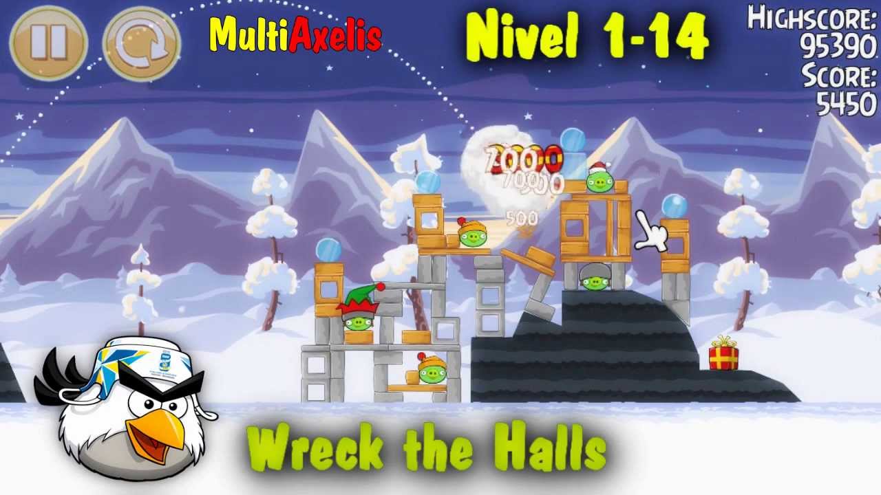 Angry Birds Seasons Wreck the Halls Nivel 1 Parte 2 (ALEX) - YouTube