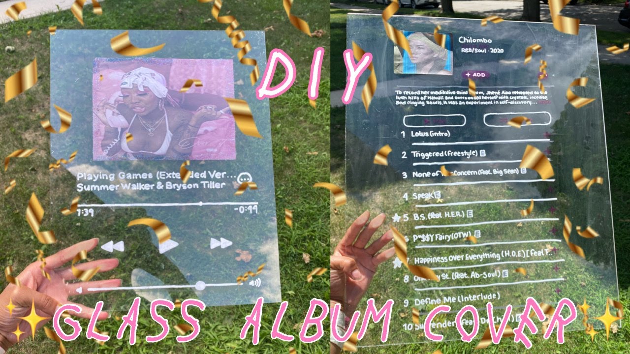DIY GLASS ALBUM COVER | *EASY & CHEAP (1ST ATTEMPT) - YouTube