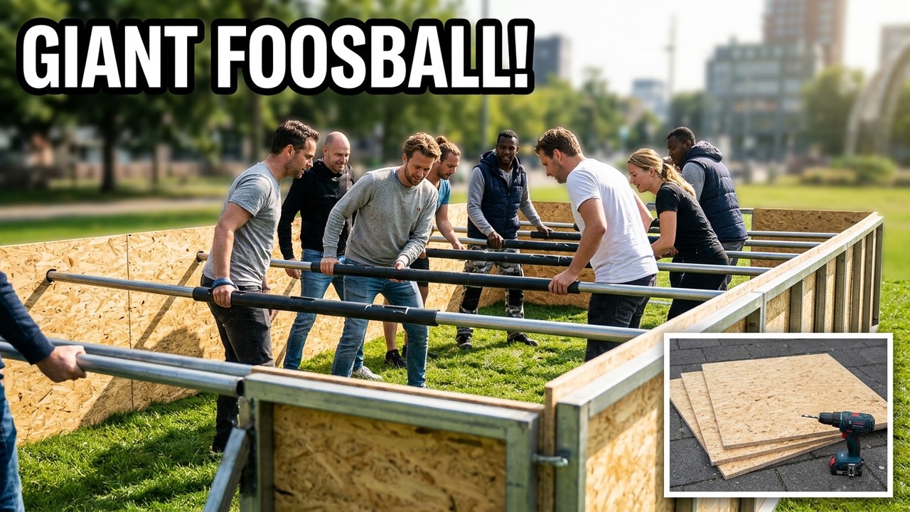 Make your gigantic Human fooseball game // DIY - YouTube