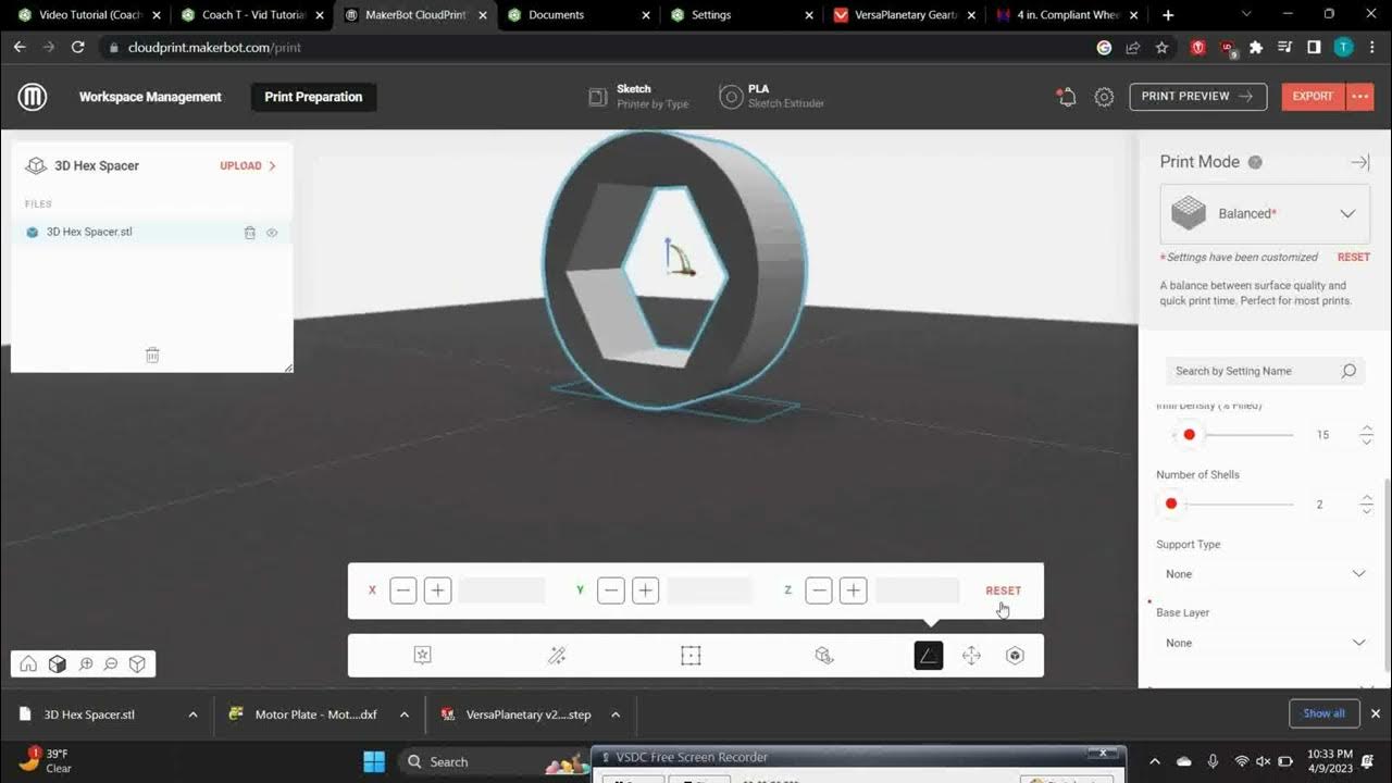 Lesson 9 - Exporting 3D Printed Part to .STL file and Send to Printer ...