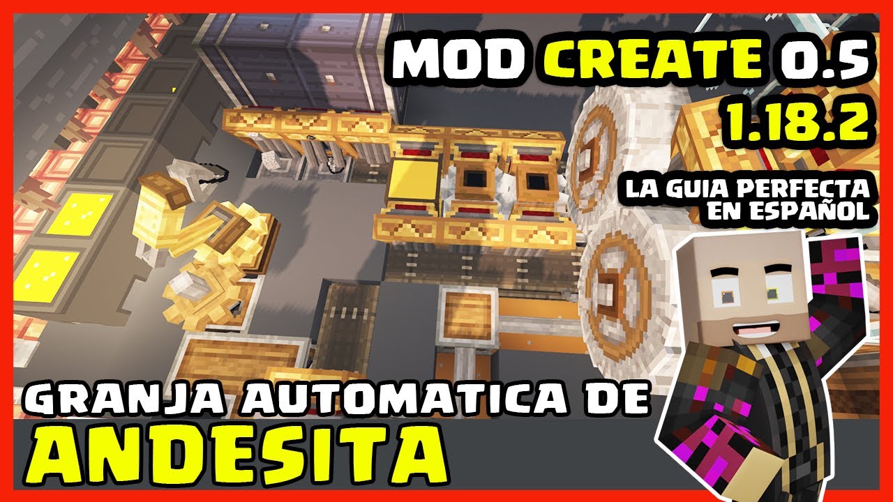 Granja de Andesita - Mod Create 1.18.2 Tutorial Guía Básica Español 2022 - Minecraft Create 0.5 ...