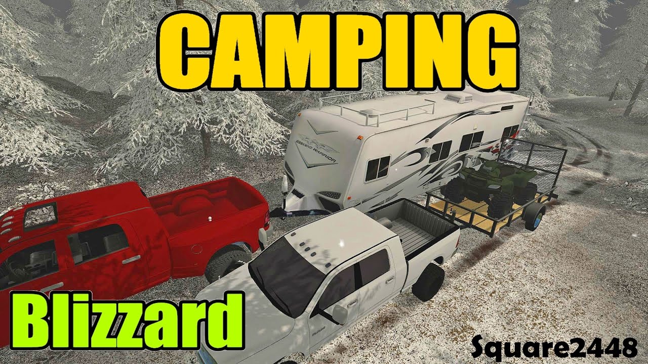 FS17: Camping In A Blizzard! - YouTube