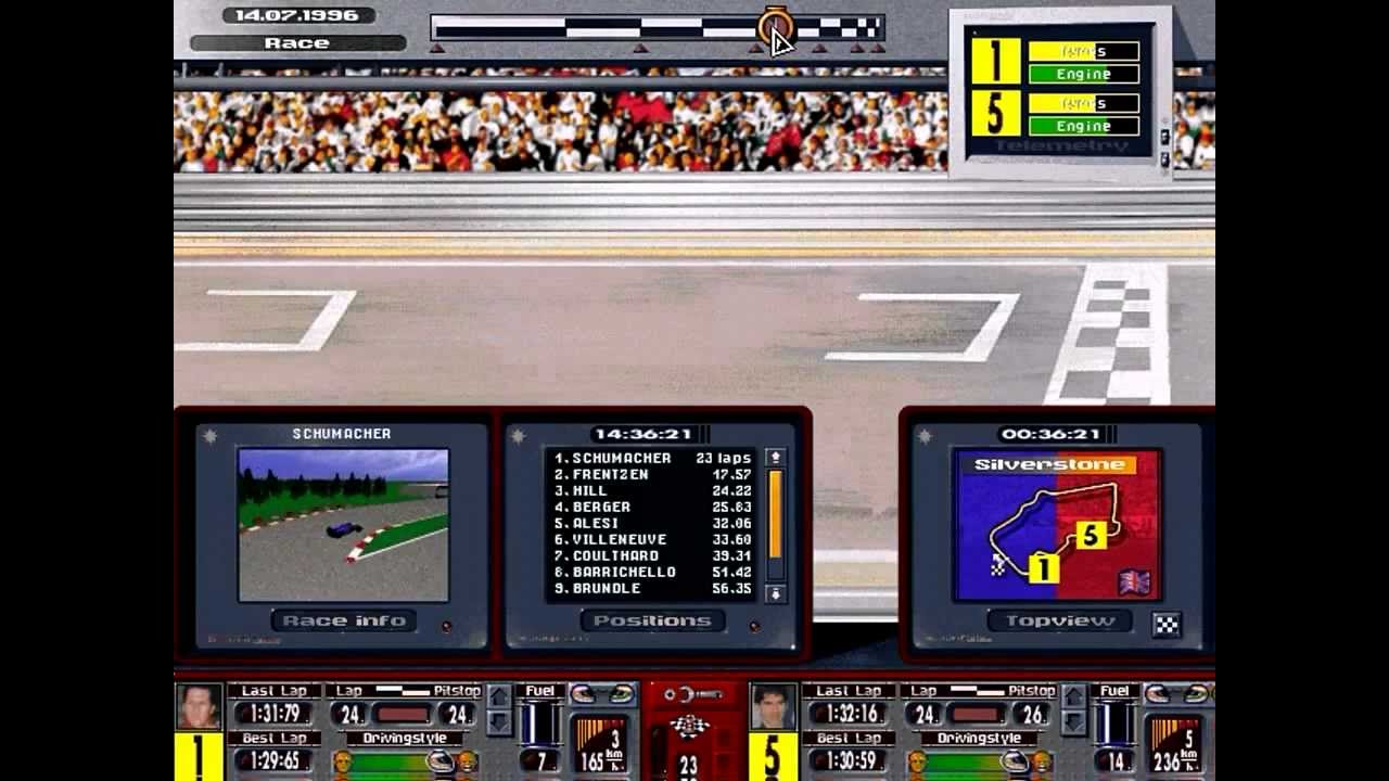 DOSBox - F1 manager (Race) - YouTube