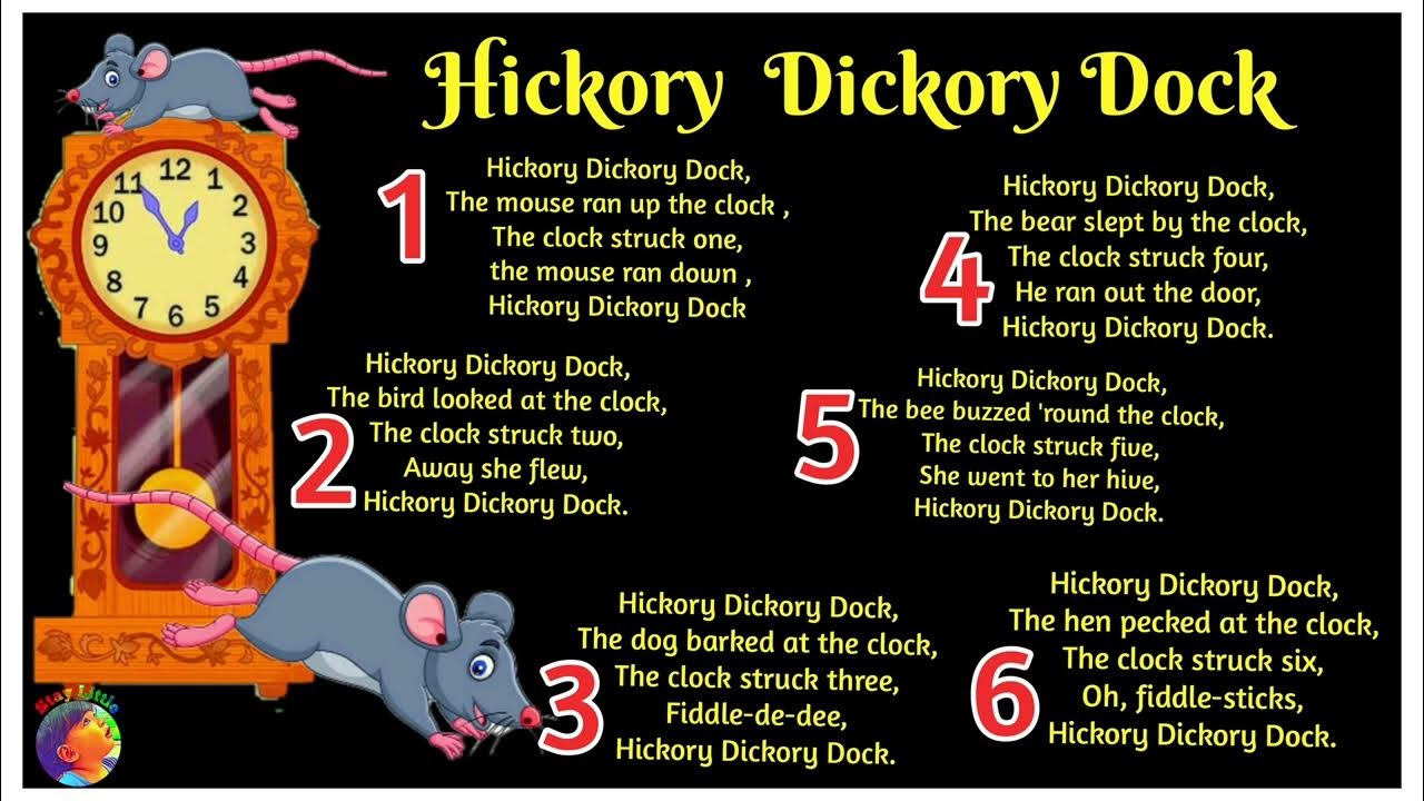 Hickory Dickory Dock song Lyrics || hickory dickory dock nursery rhyme ...