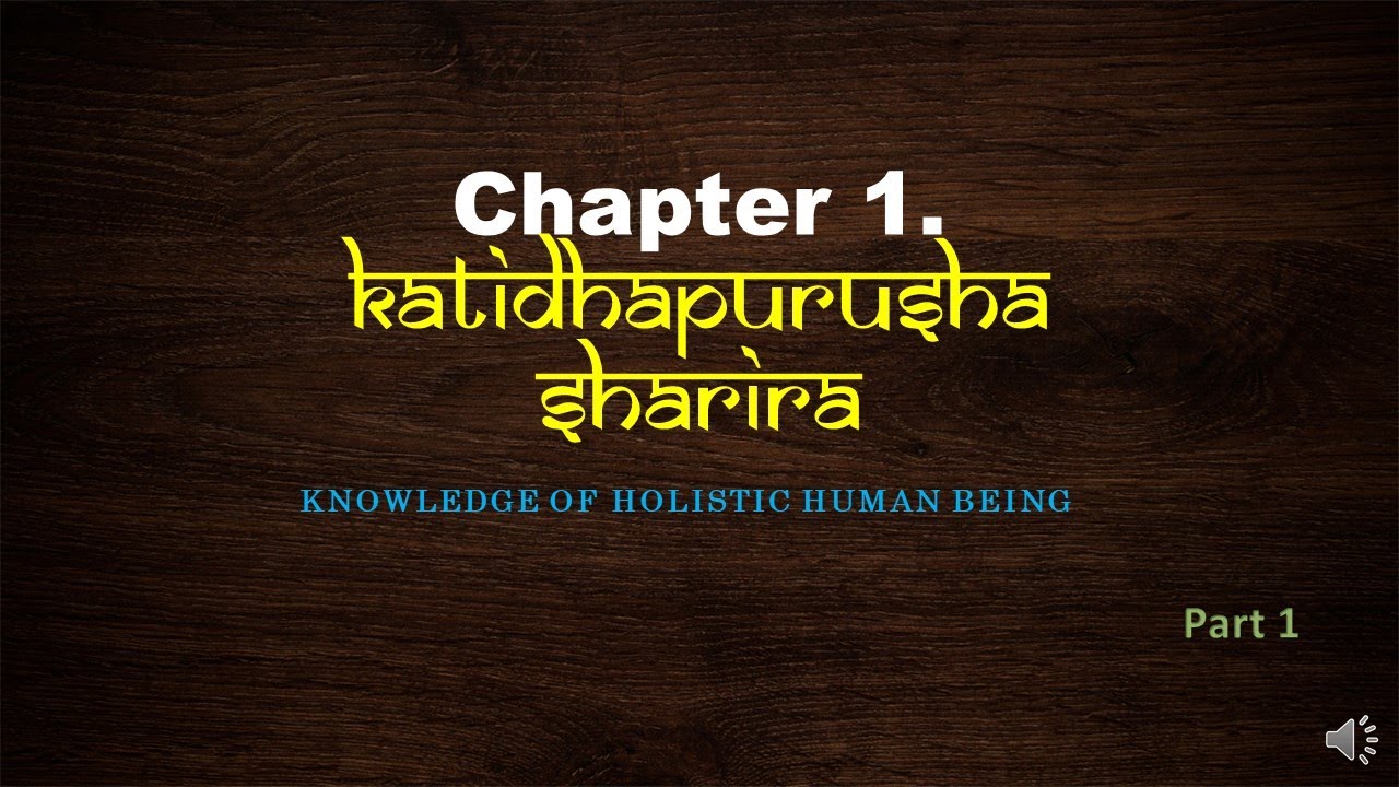 Chapter 1. Katidhapurusha Sharira PART 1 #CHARAKA#SAMHITHA# ...