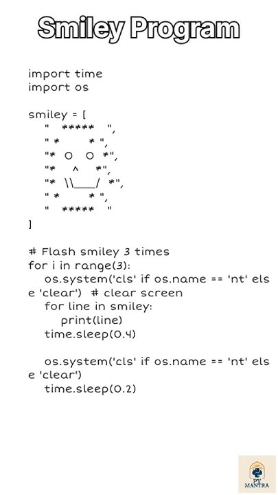 Smiley Face in Python 🐍 | Easy Print Pattern Program for Beginners #Shorts #Python #Coding - YouTube